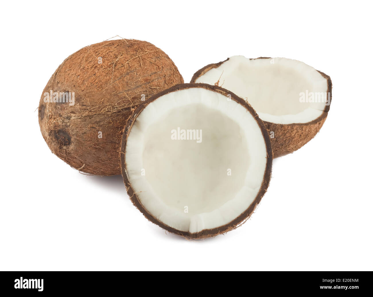 Fresh coconut cut open hi-res stock photography and images - Alamy