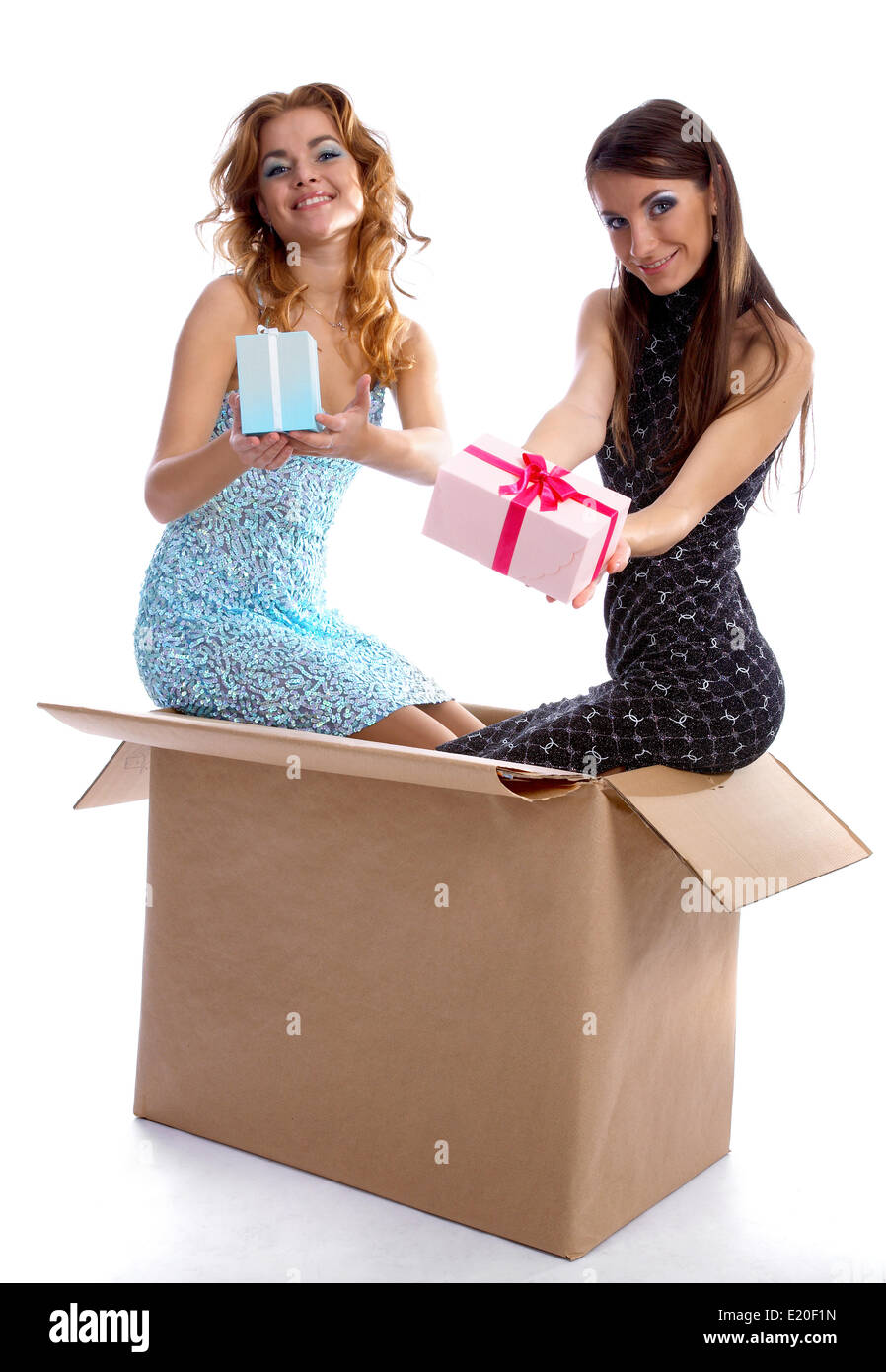 models with presents Stock Photo - Alamy