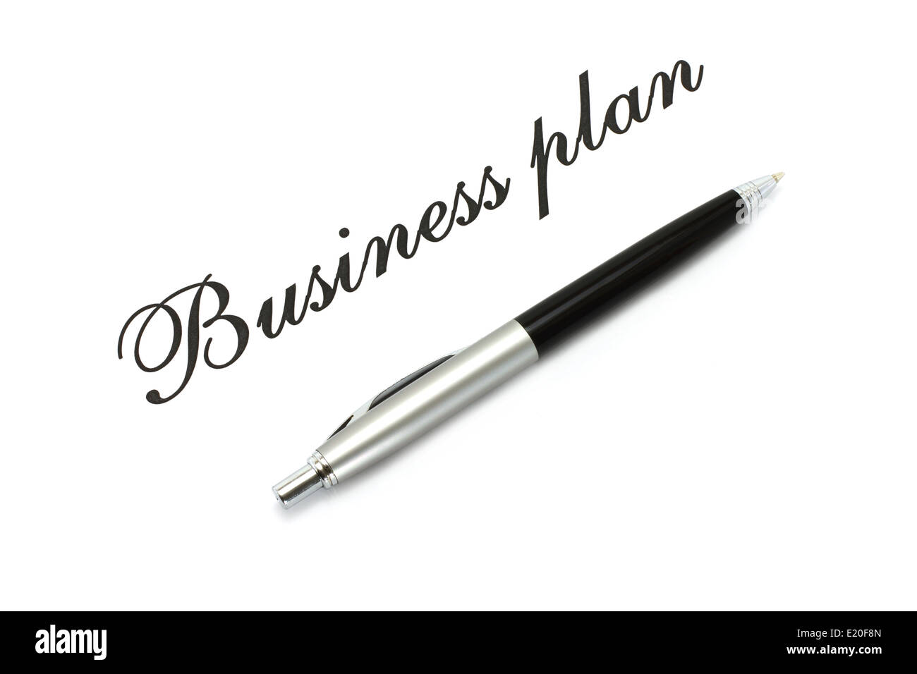 Ball pen and words on a white background Stock Photo - Alamy