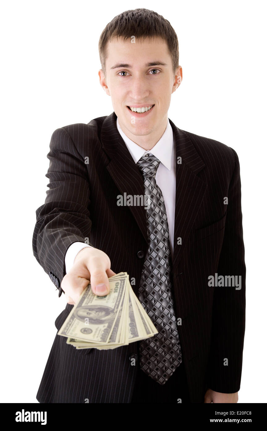 man with dollars Stock Photo - Alamy