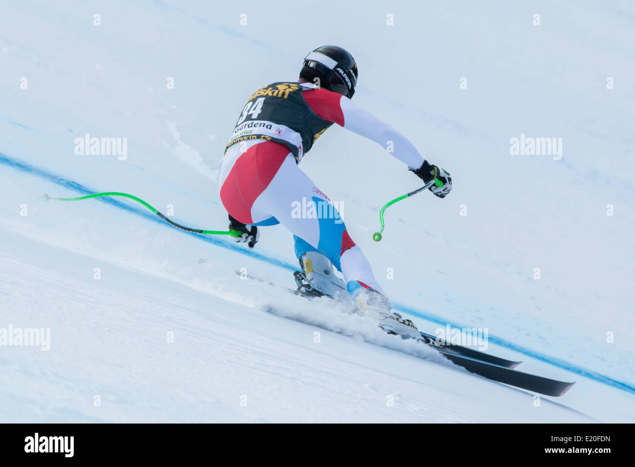 VILETTA Sandro (SUI)races down the Saslong competing in the Audi FIS Alpine Skiing World Cup MEN ...