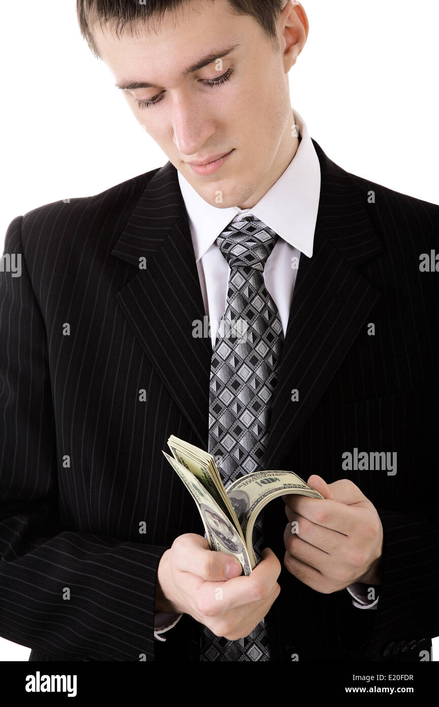 man with dollars Stock Photo - Alamy