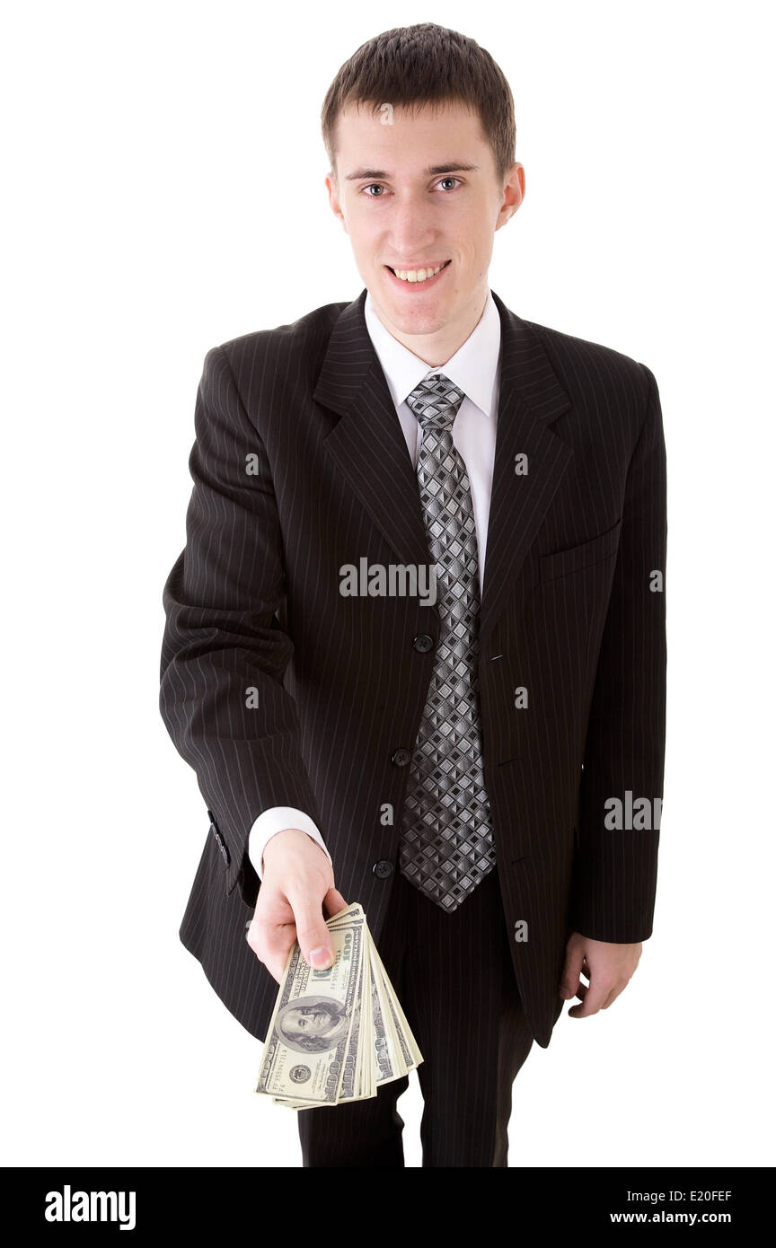 man with dollars Stock Photo - Alamy