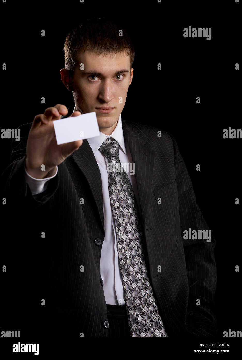man with card Stock Photo - Alamy