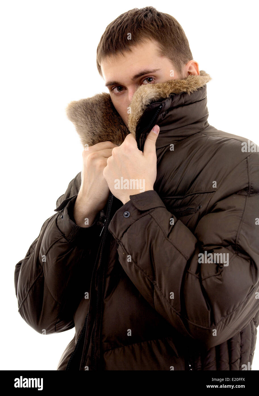 Man with warm clothing Stock Photo - Alamy
