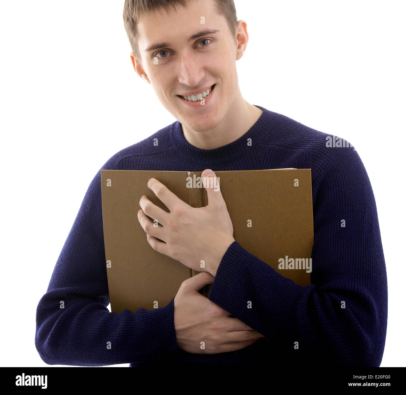 Man with books Stock Photo - Alamy