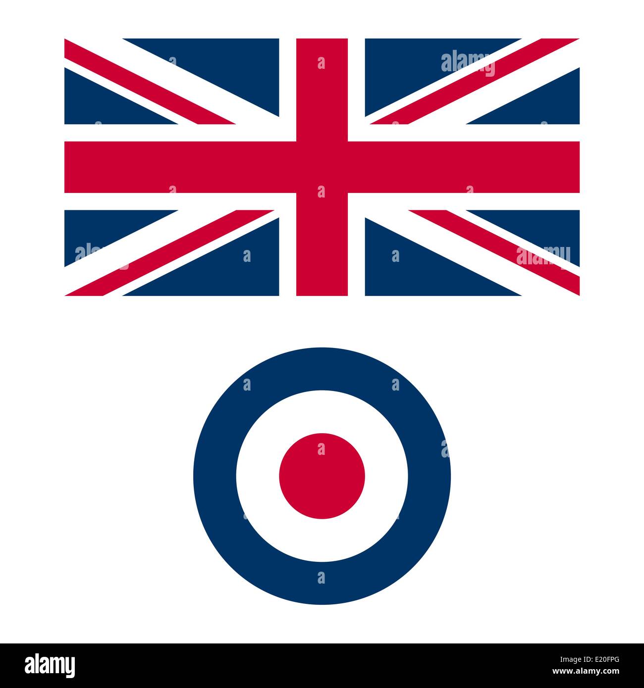 UK flag and roundel Stock Photo - Alamy