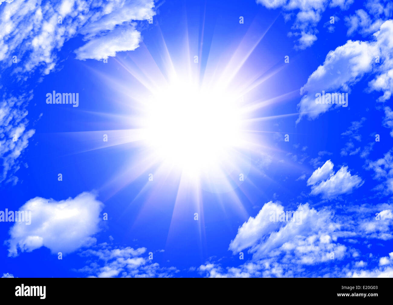 The sun in clouds Stock Photo - Alamy