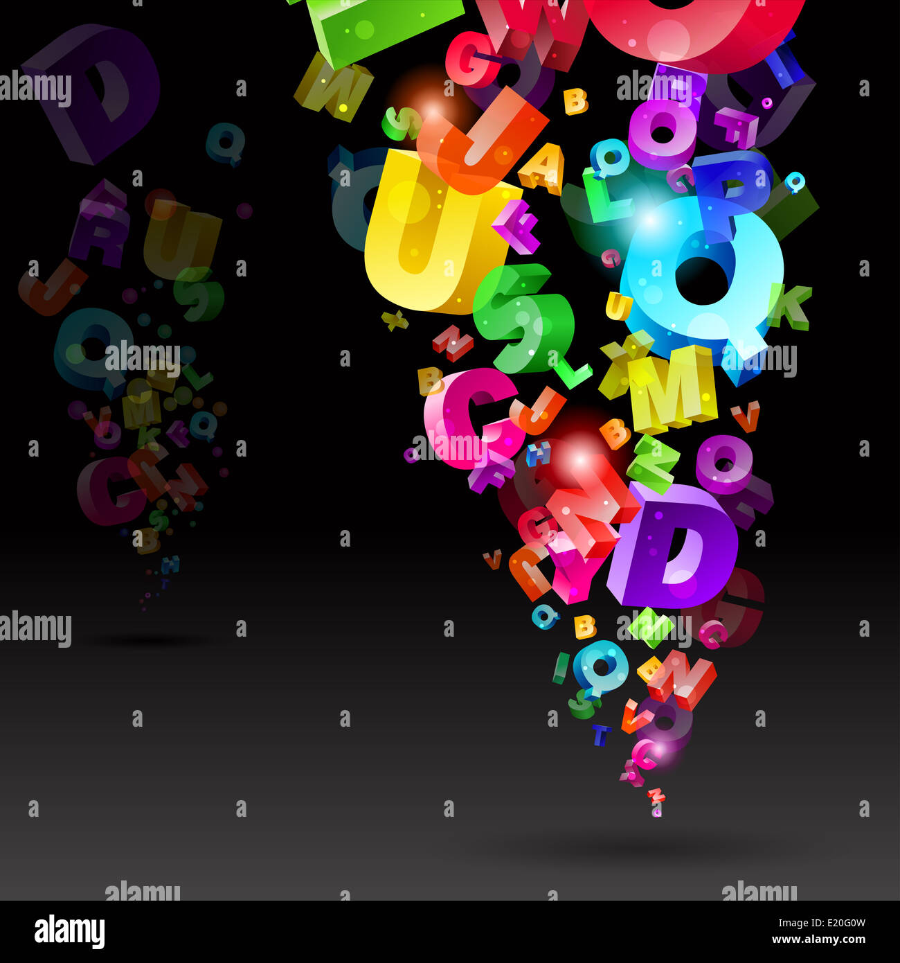 Rainbow letters hi-res stock photography and images - Alamy