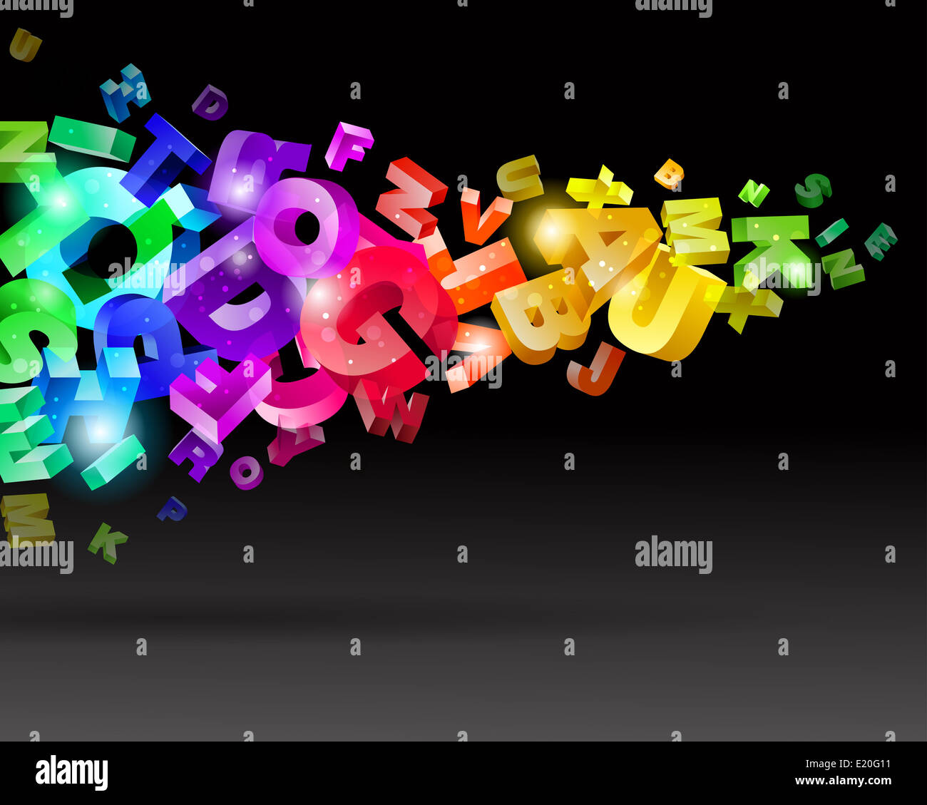 Rainbow letters hi-res stock photography and images - Alamy