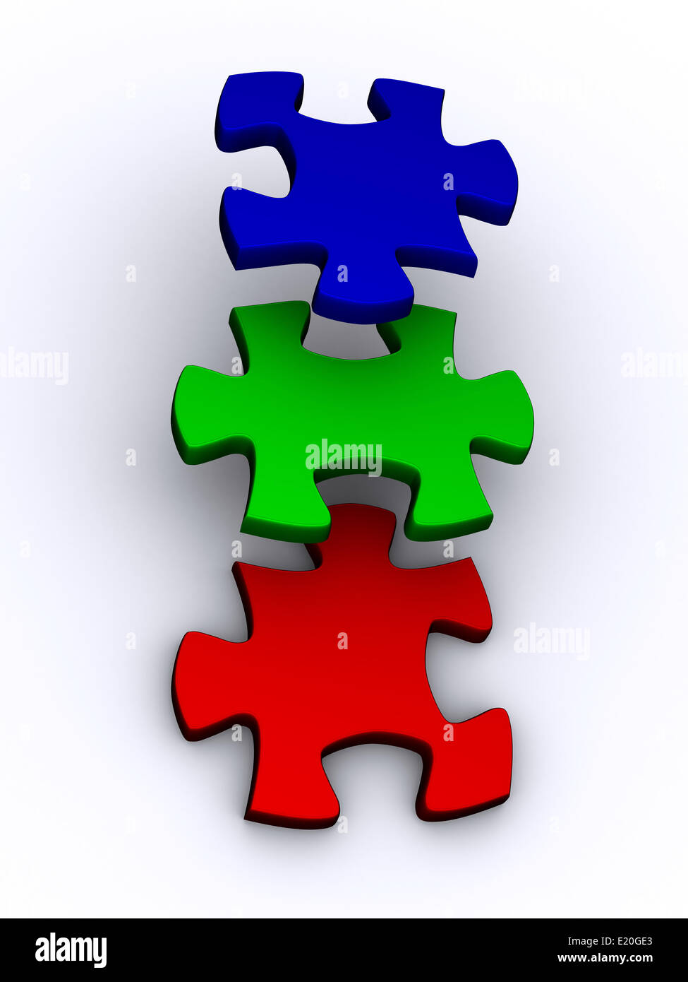 RGB puzzle stair. 3d Stock Photo - Alamy