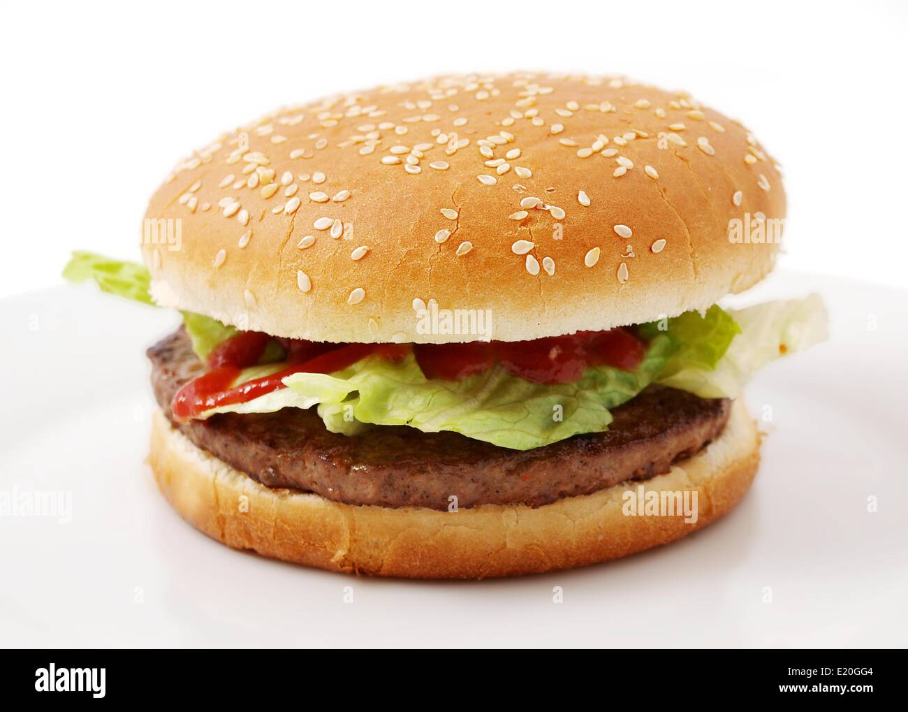 Single hamburger hi-res stock photography and images - Alamy