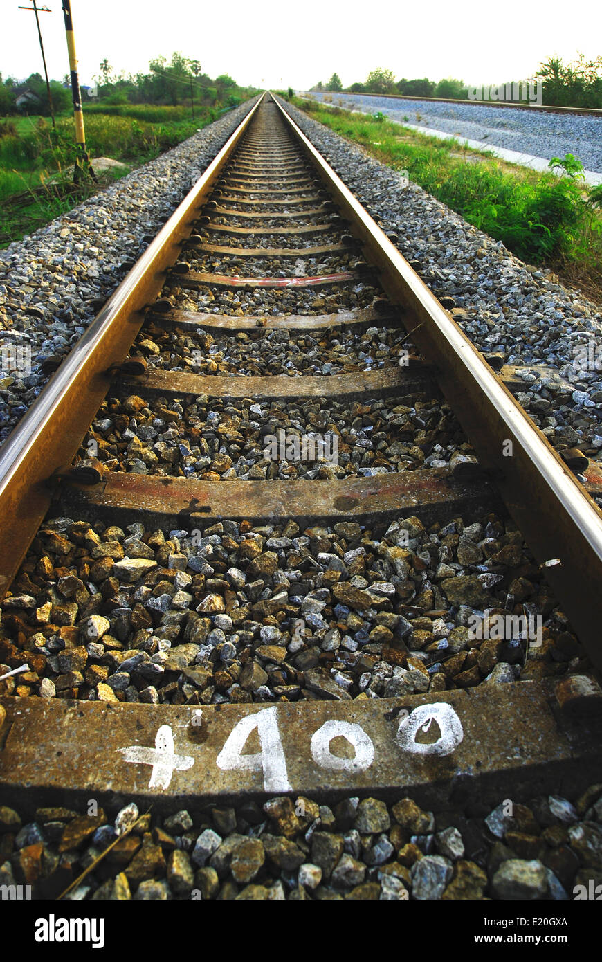 Rail road tracks outdoor hi-res stock photography and images - Alamy