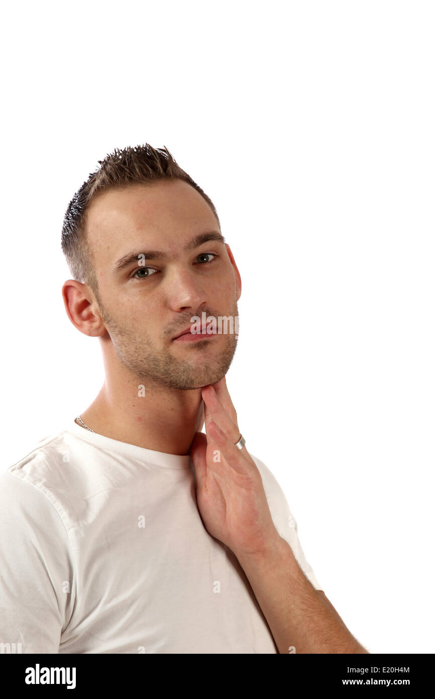 Thoughtful, serious young man Stock Photo - Alamy Thoughtful, serious young man Stock Photo - Alamy