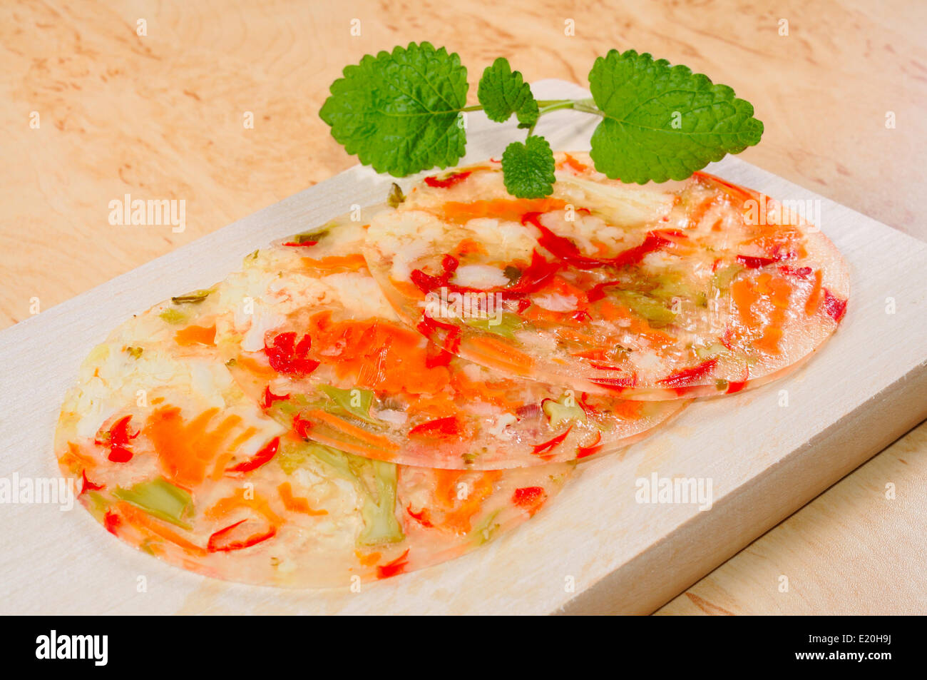 Vegetables in aspic Stock Photo - Alamy