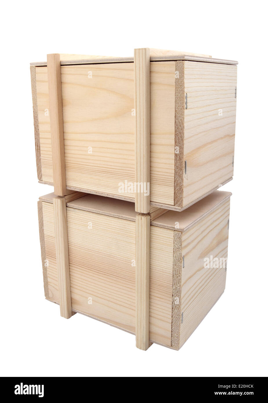 two wooden boxes Stock Photo - Alamy