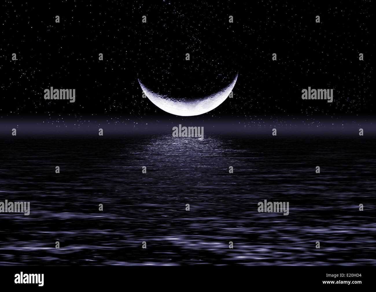 Moon and water hi-res stock photography and images - Alamy