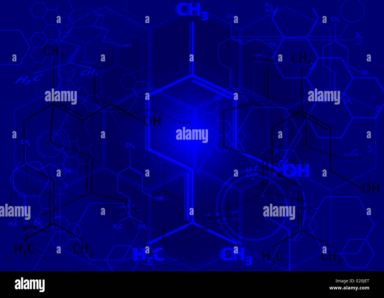 The chemical structural formula of spirit Stock Photo - Alamy