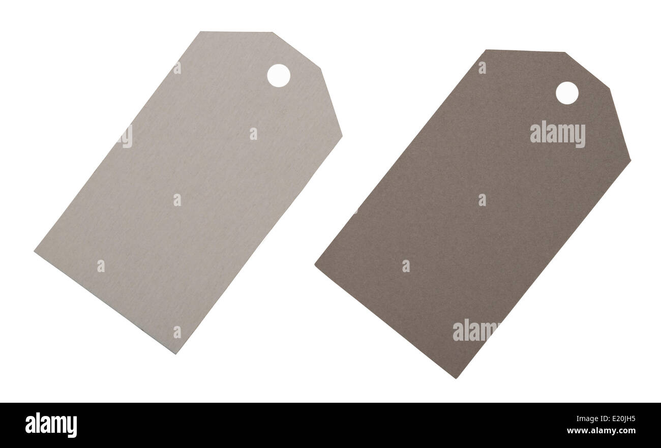 two blank paper labels Stock Photo - Alamy