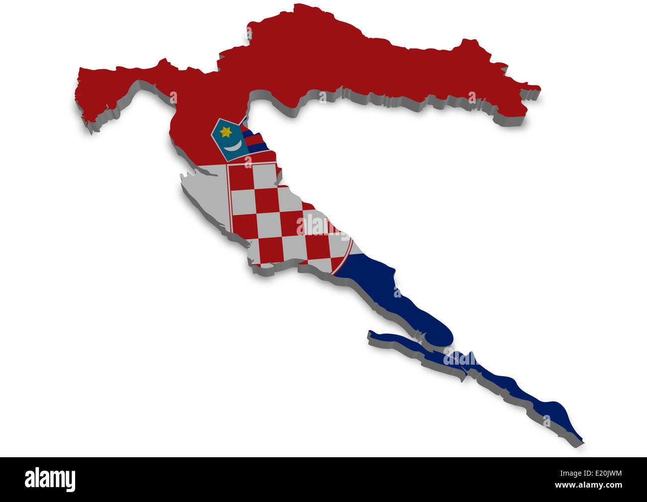 Outline map country croatia hi-res stock photography and images - Alamy