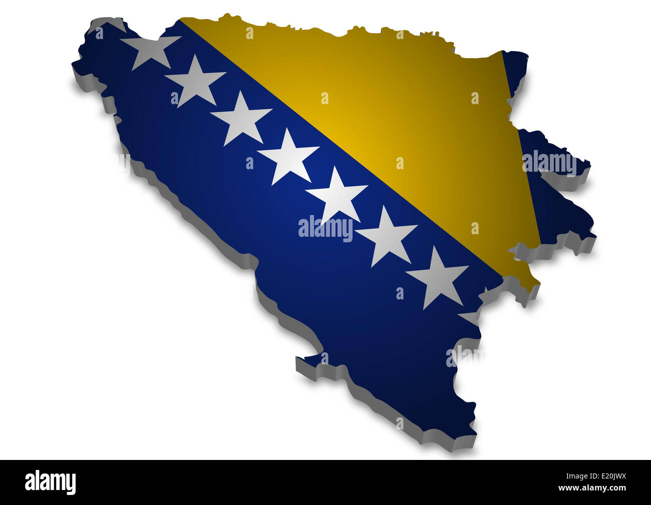 Detail national flag bosnia hi-res stock photography and images - Alamy