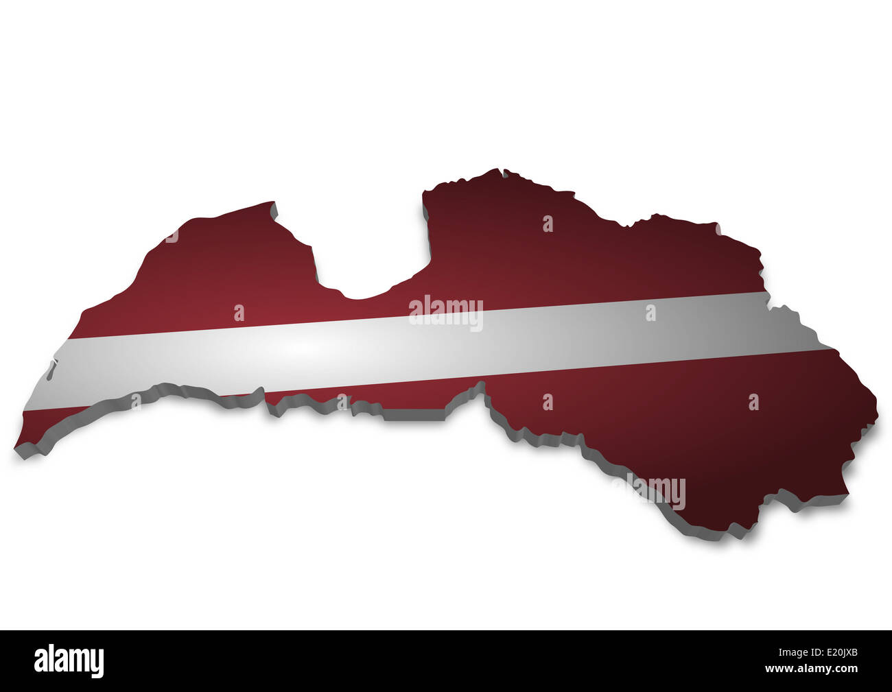 Latvia map flag vector Cut Out Stock Images & Pictures - Alamy
