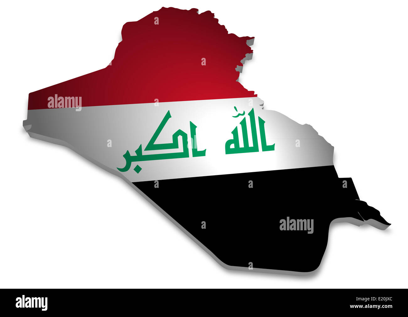 Iraq outline flag hi-res stock photography and images - Alamy