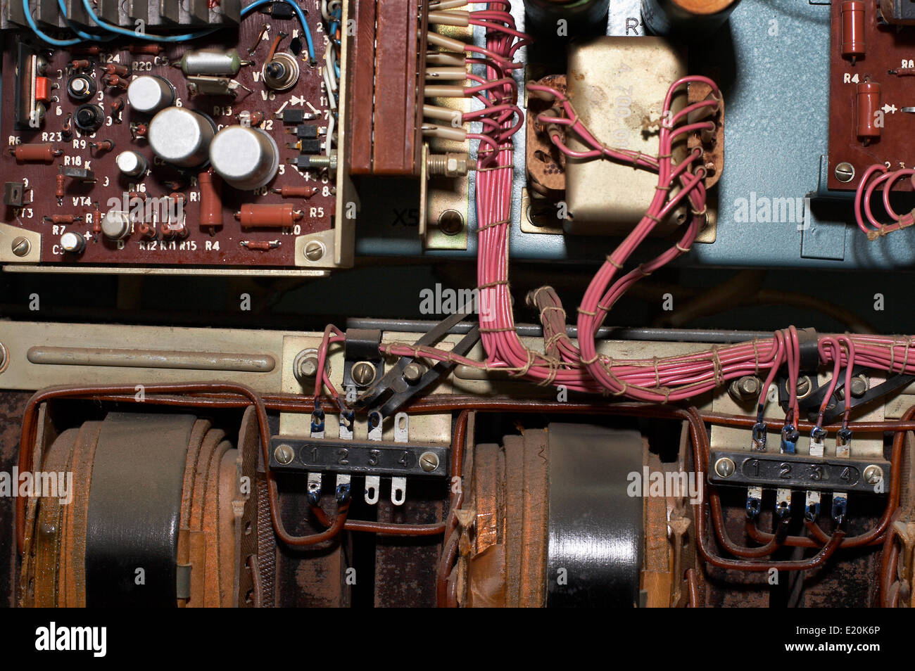 Electric details and wires Stock Photo - Alamy