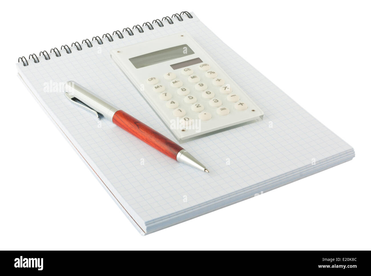Pen white notepad paper Cut Out Stock Images & Pictures - Alamy