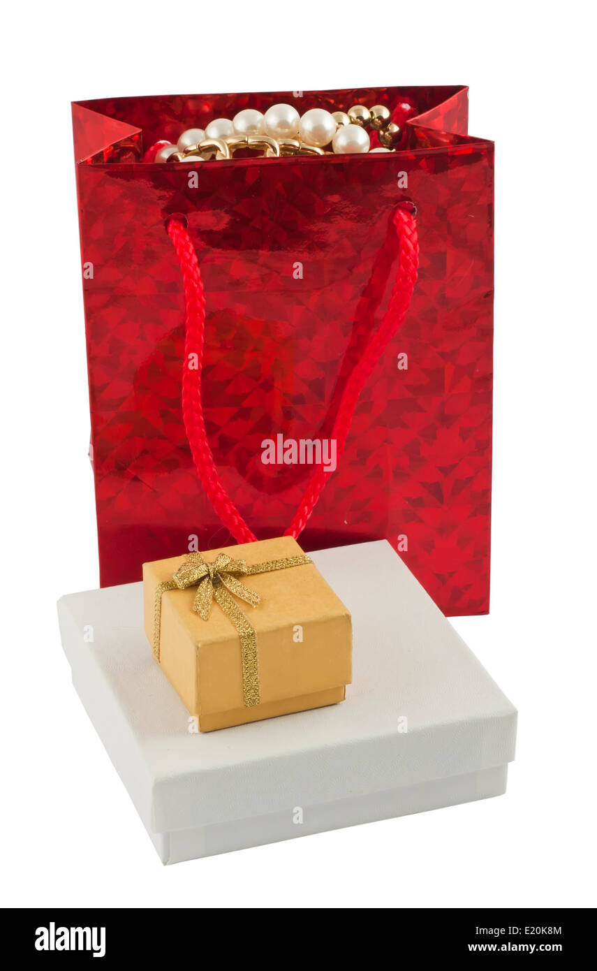 Two wrapping gift boxes Cut Out Stock Images & Pictures - Alamy