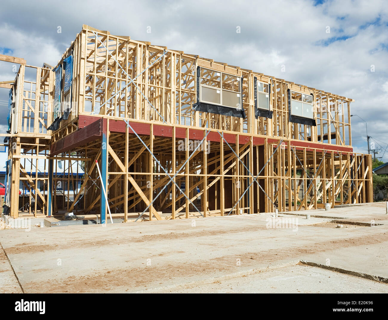 New home construction framing Stock Photo - Alamy