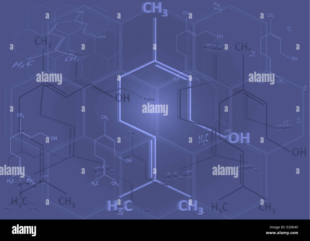 The chemical structural formula of spirit Stock Photo - Alamy