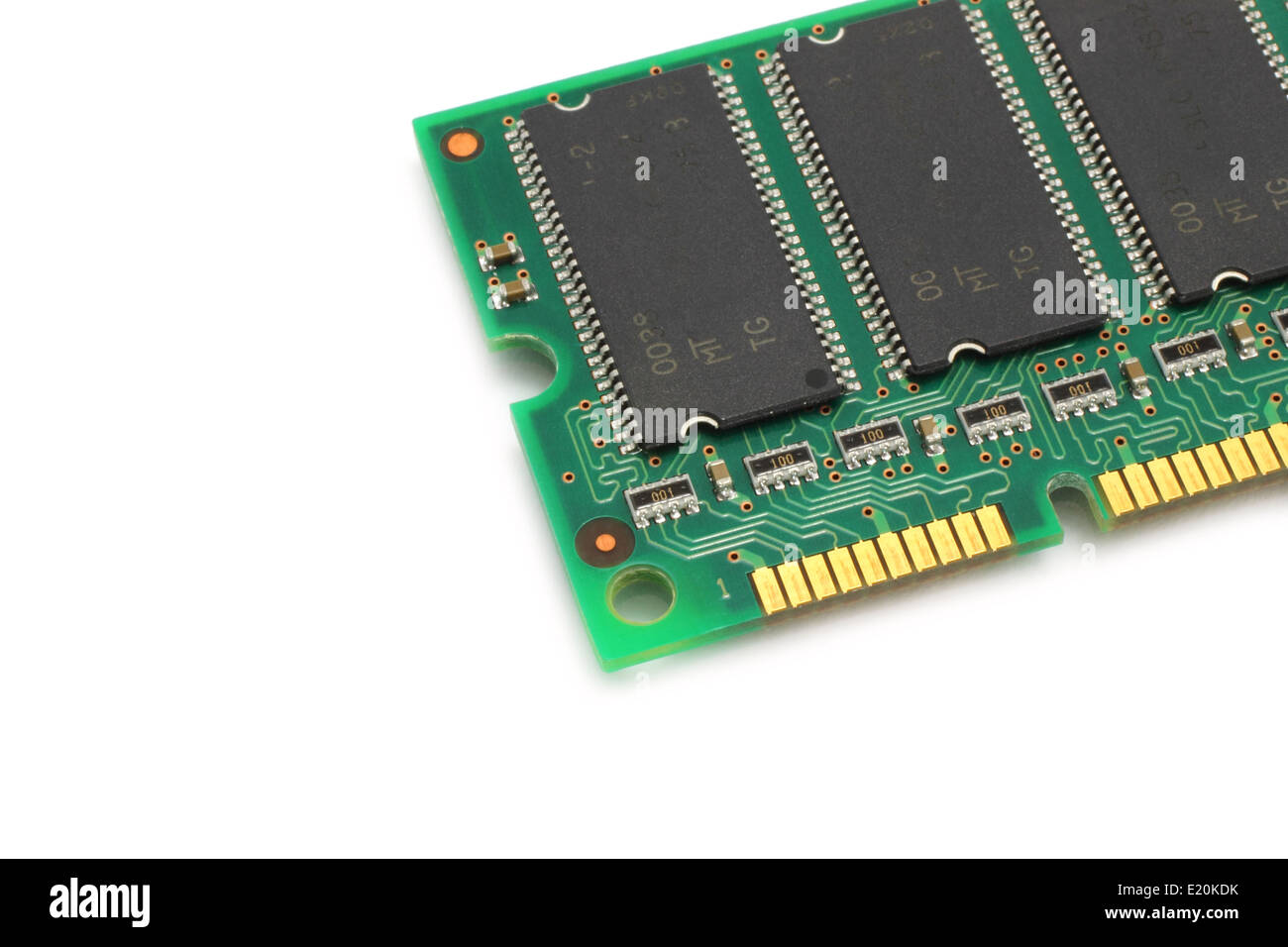 Computer memory module on a white background Stock Photo - Alamy
