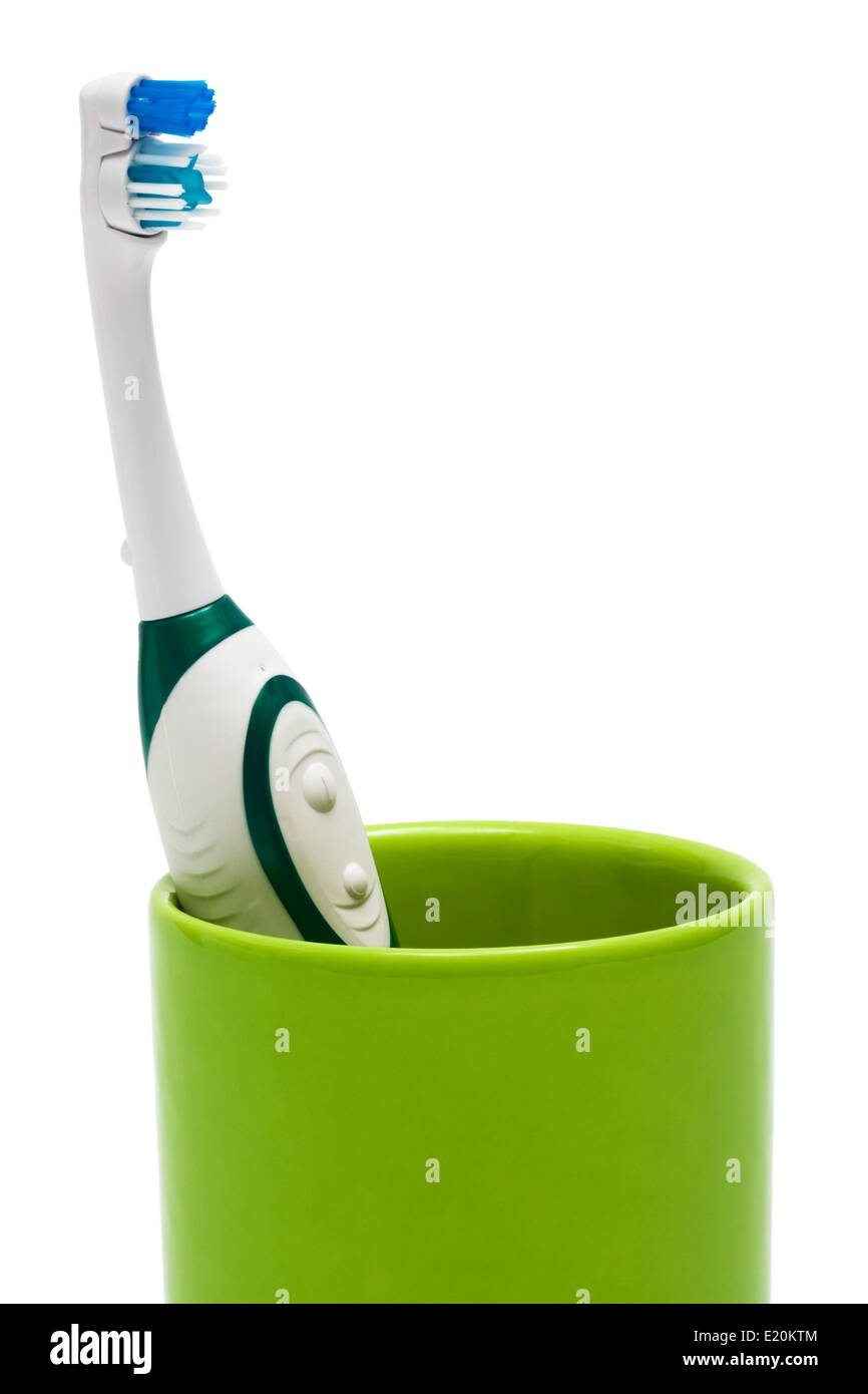 Green toothbrush on white hi-res stock photography and images - Alamy