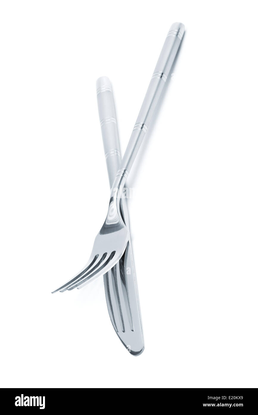steel knife and fork Stock Photo - Alamy