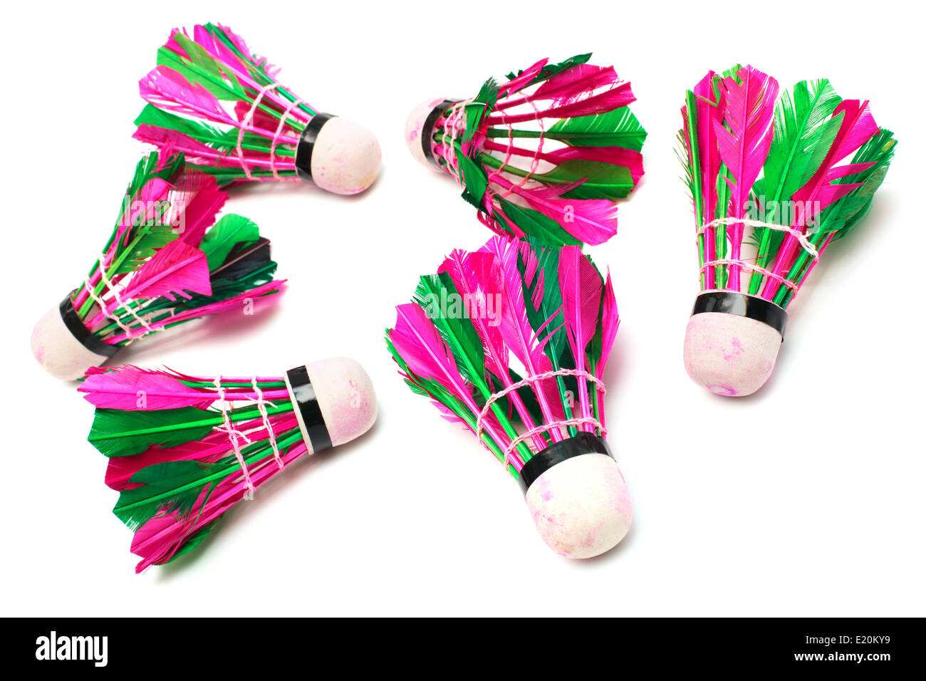 shuttlecock with feathers Stock Photo - Alamy