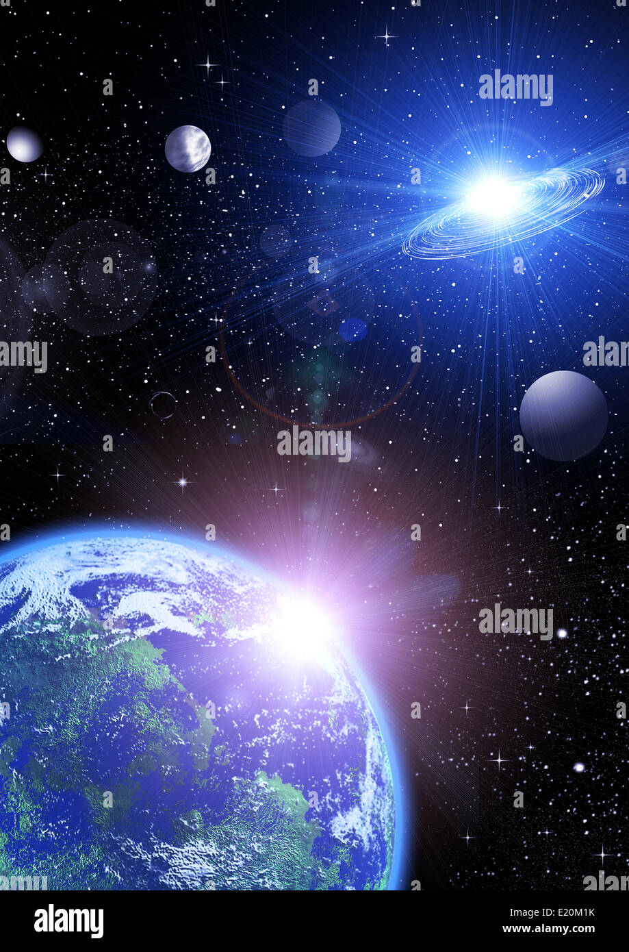 The earth in space Stock Photo - Alamy