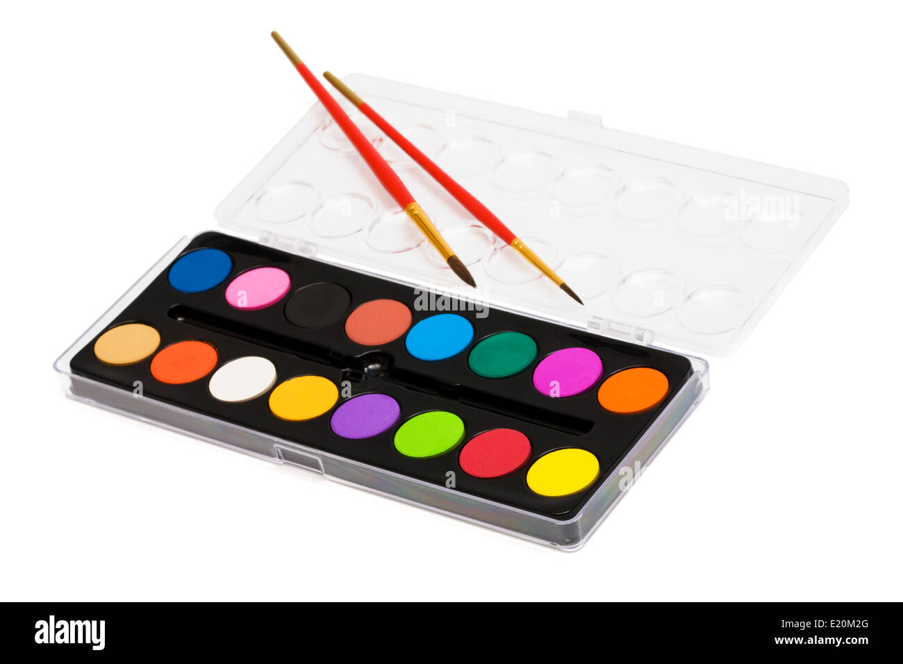 Brushes, paints, palette Cut Out Stock Images & Pictures - Alamy