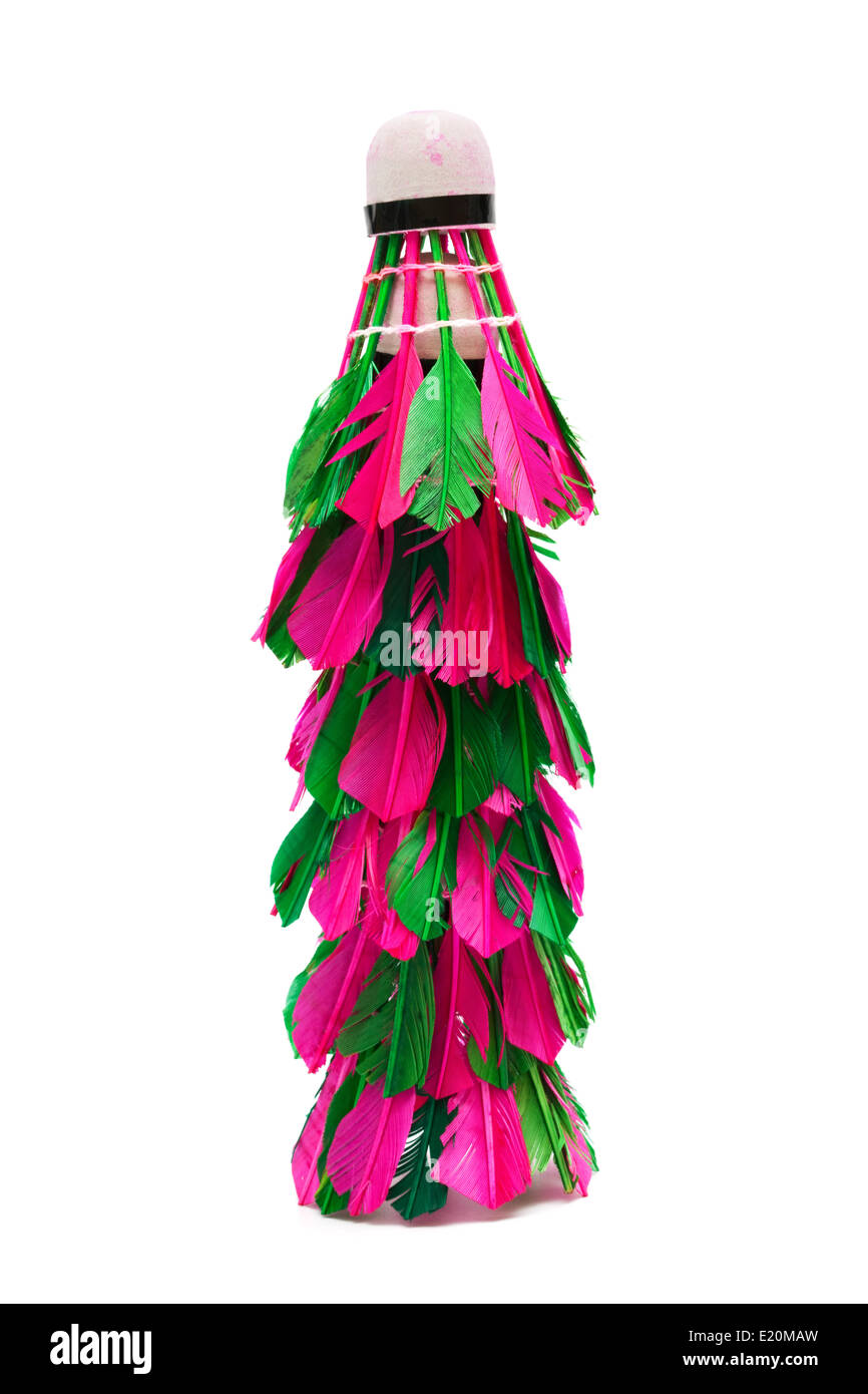 shuttlecock with feathers Stock Photo - Alamy