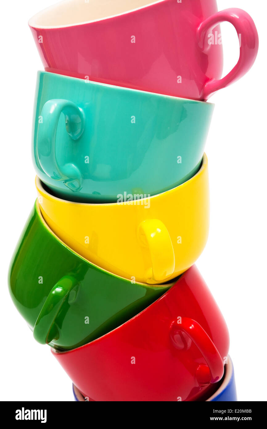 Beautiful color cups Stock Photo - Alamy