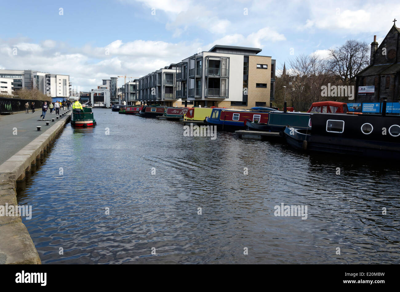 Near the Canal Basin of the Union Canal near the centre of Edinburgh ...