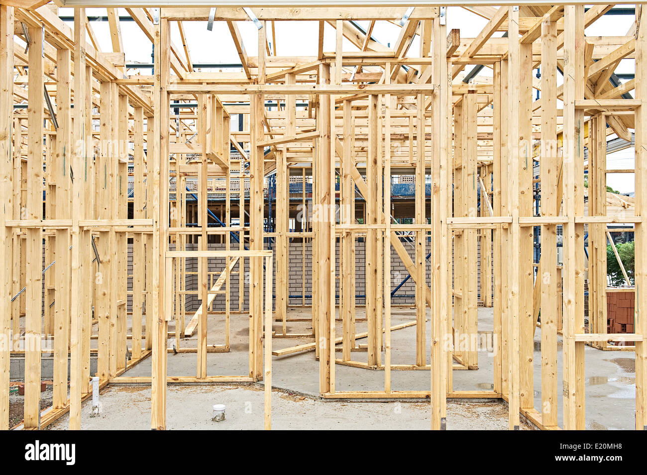 New home construction framing Stock Photo - Alamy