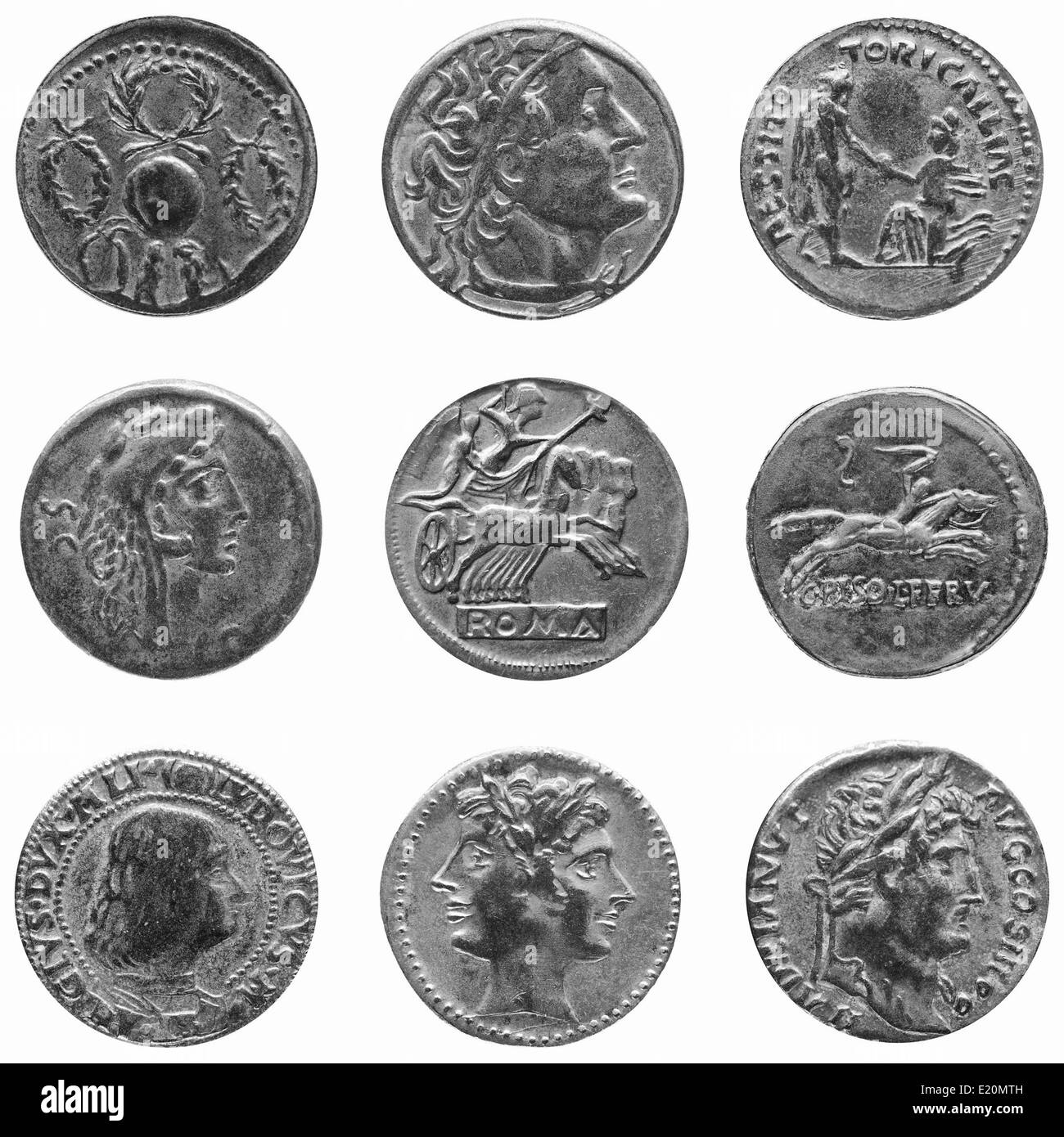 Ancient roman coin Black and White Stock Photos & Images - Alamy