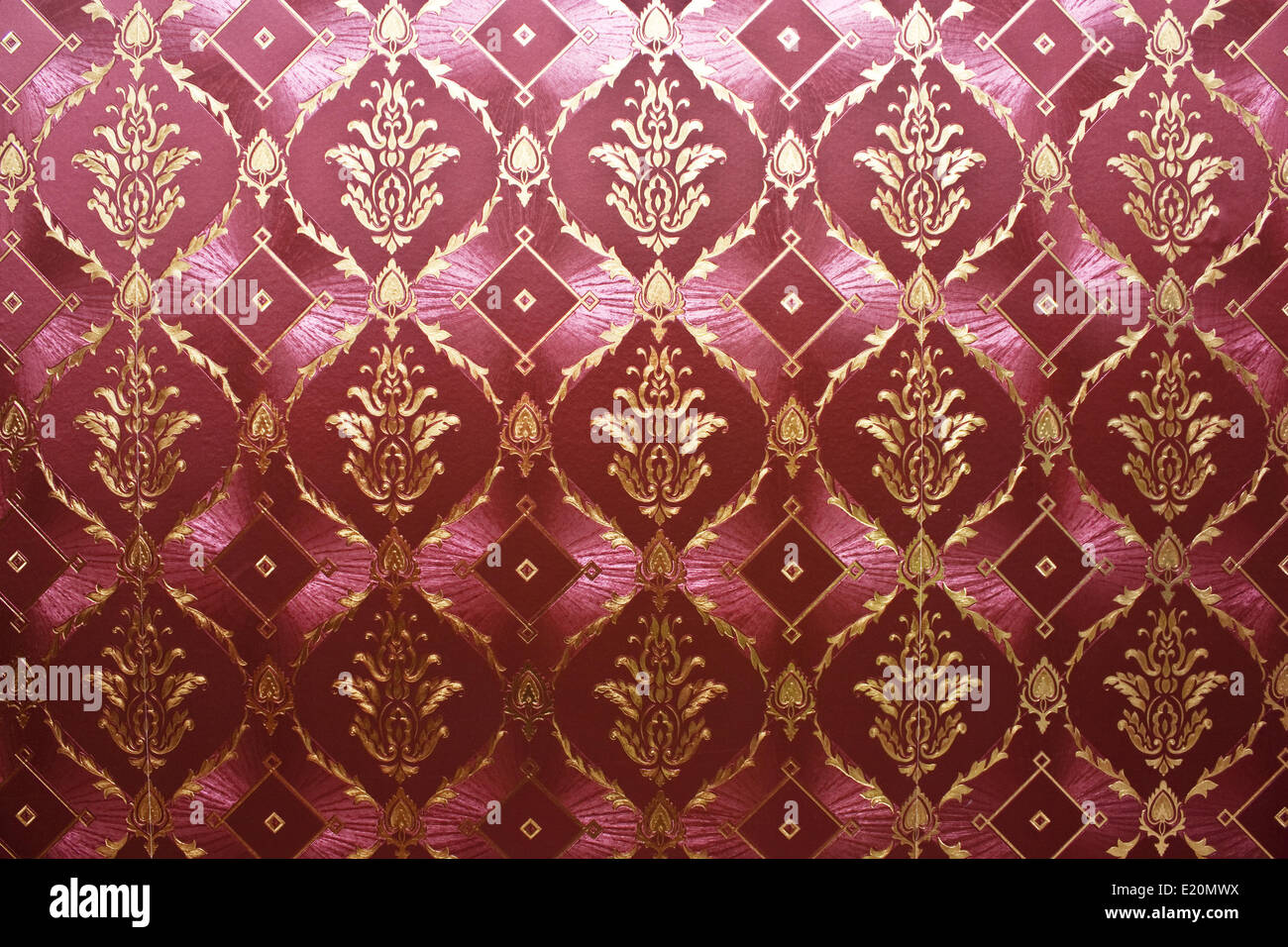 Vintage red wallpaper with nature hi-res stock photography and images ...