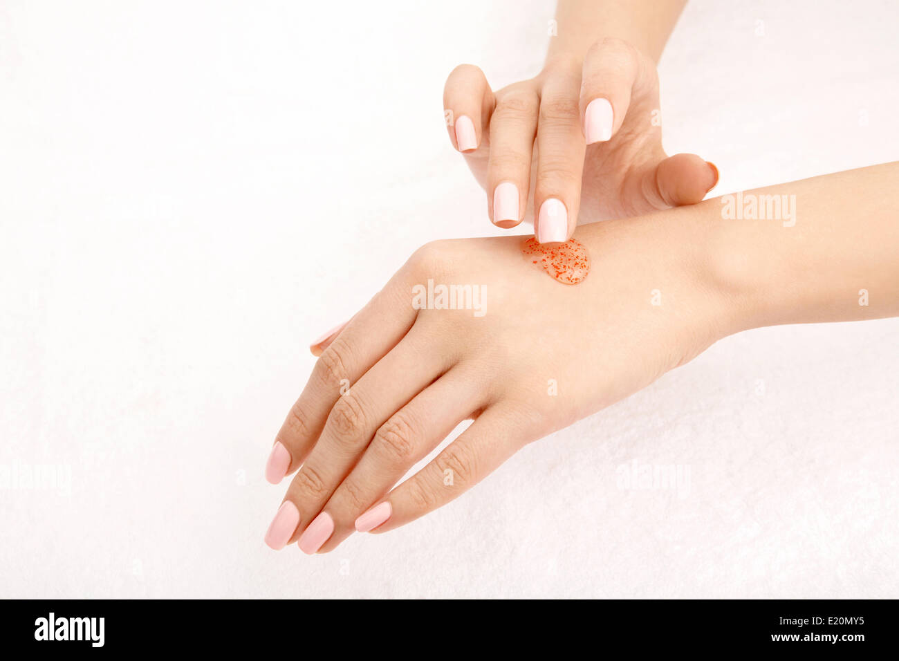 Peeling drawing on the hands Stock Photo - Alamy