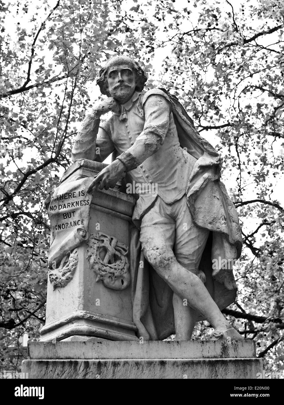 William shakespeare statue sculpture london england uk hi-res stock ...