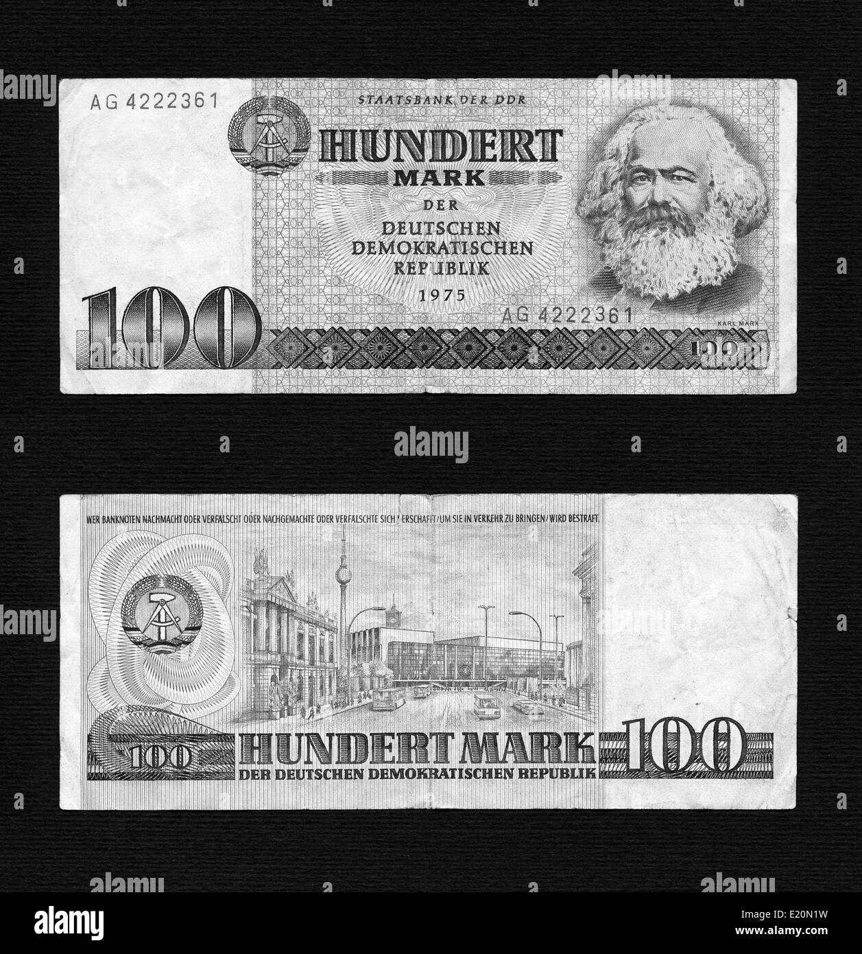 Vintage german bank note Black and White Stock Photos & Images - Alamy