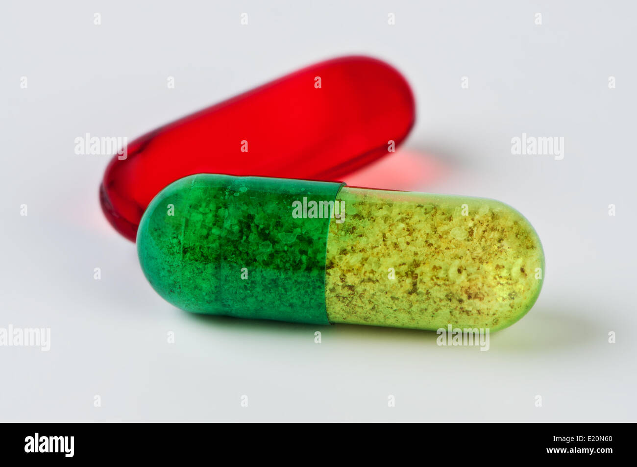 Two pills close up Stock Photo - Alamy