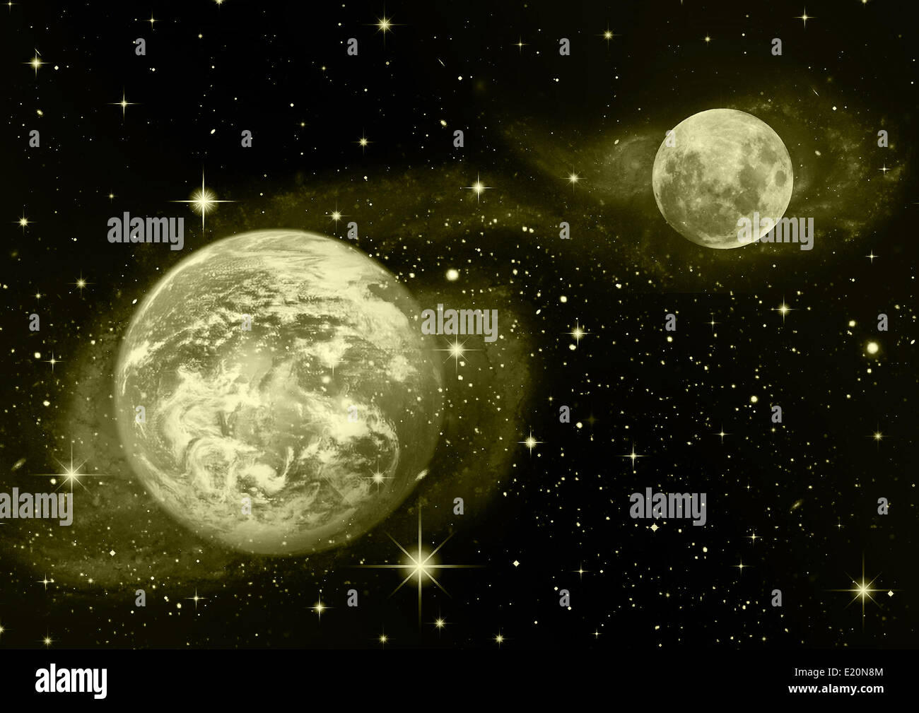 Earth and moon hi-res stock photography and images - Alamy