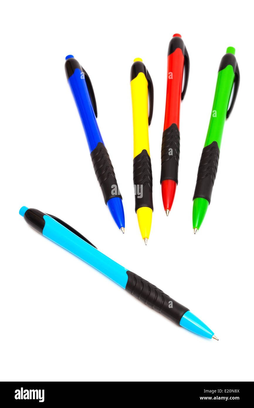 Color ballpoint pens Stock Photo - Alamy